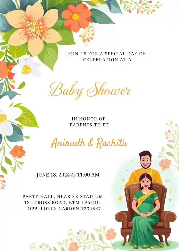 Create Free Baby Shower Invitation Online No Watermark